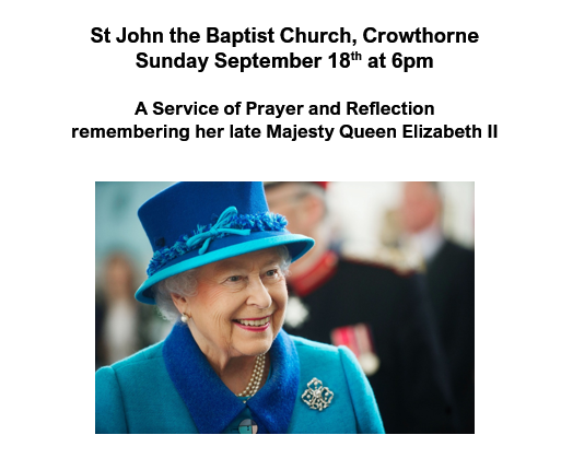 Service of Prayer and Reflection - HM Queen Elizabeth II - Churches ...